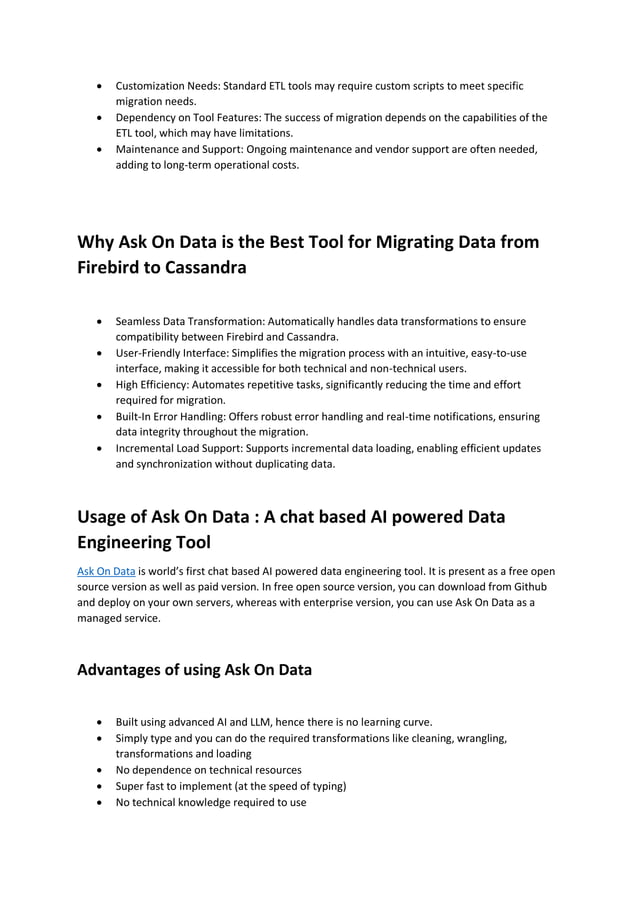 Firebird To Cassandra Migration Ask On Data Pdf