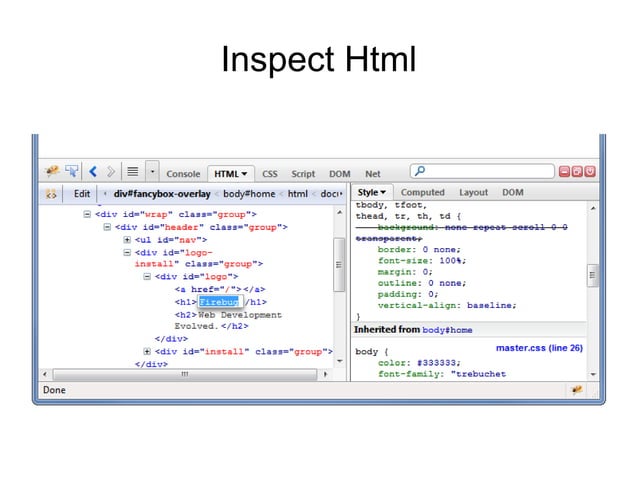 Debugging with Firebug | PPT