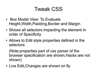 Debugging with Firebug | ODP