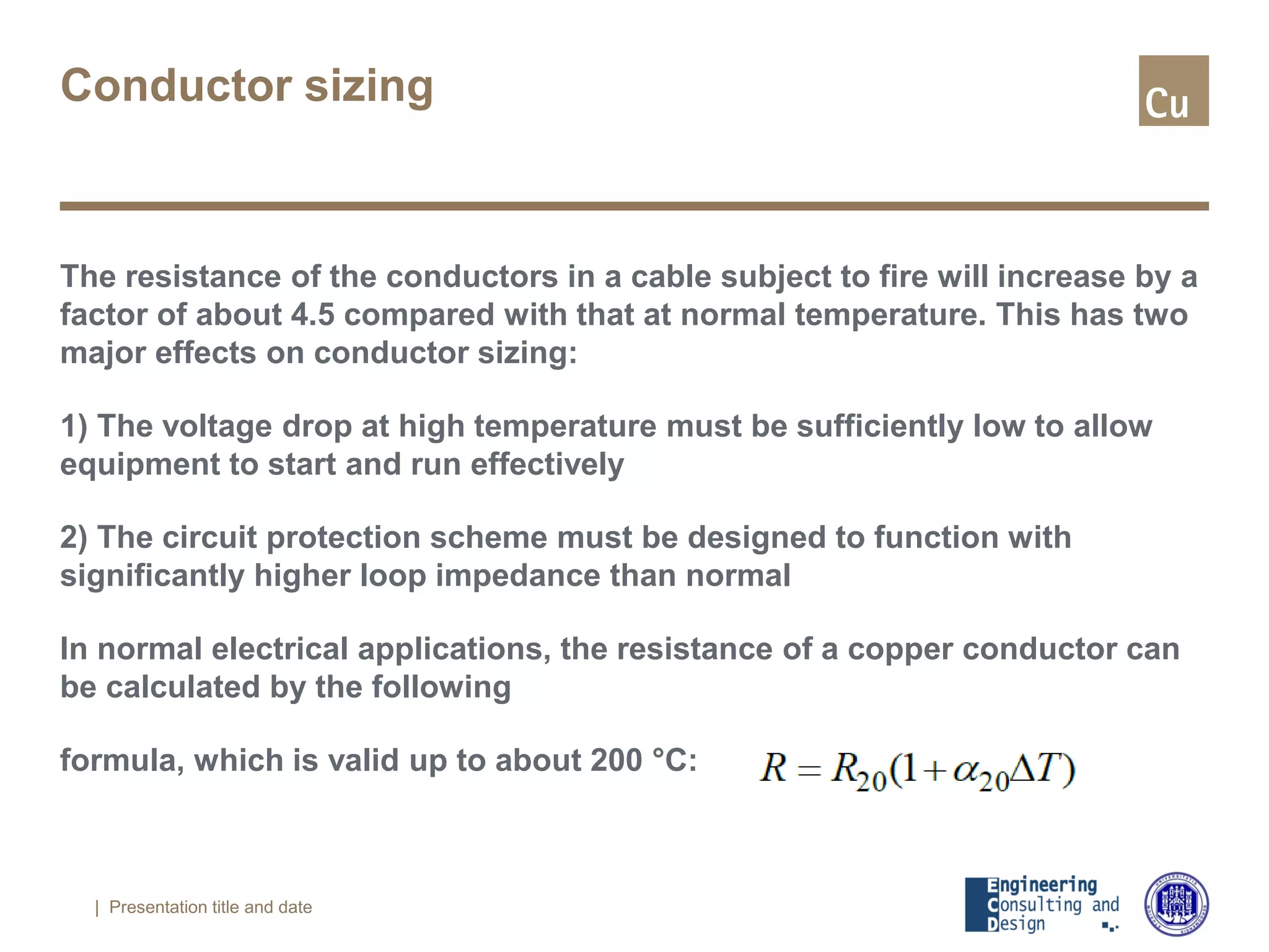Fire cable sizing | PDF