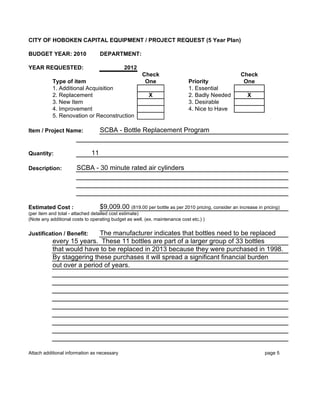 Fire Capital Request | XLS