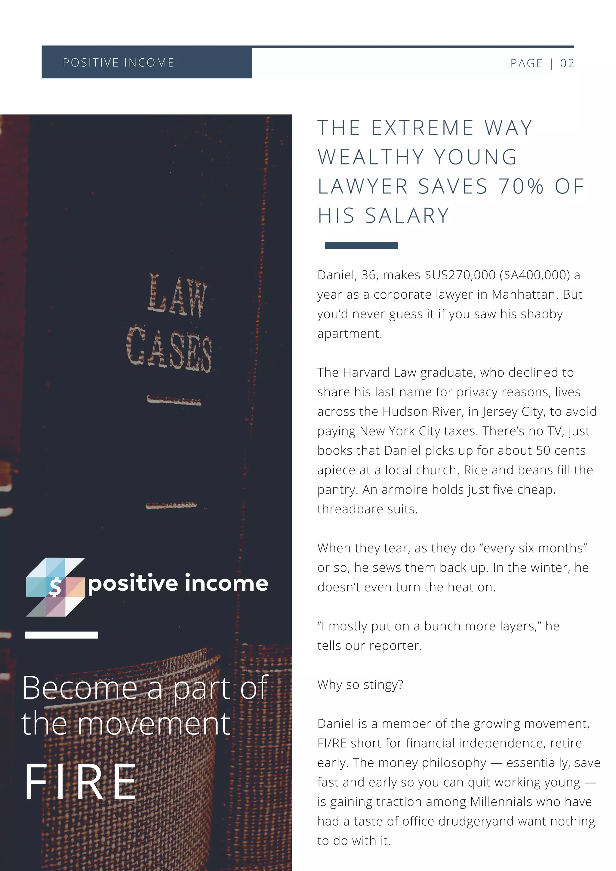 FIRE Movement Case Study - we are the many faces of Daniel | PDF