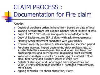 Fire Insurance claims | PPTX