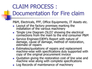 Fire Insurance claims | PPTX