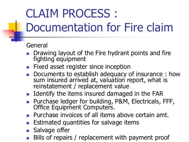 Fire Insurance claims