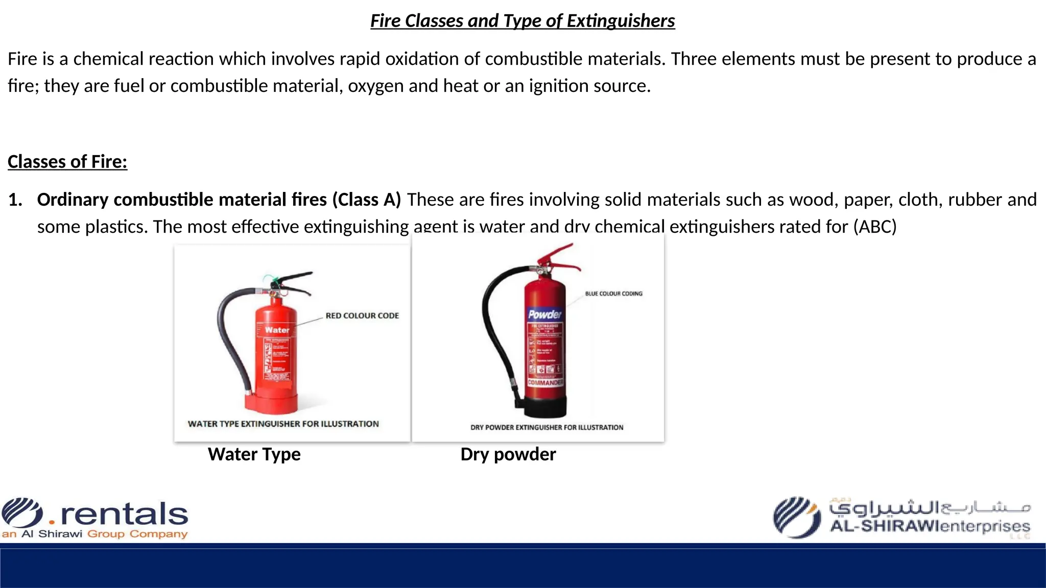 FIRE CLASSIFICATION AND TYPES OF EXTINGUISHERS.pptx