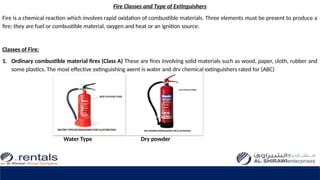 FIRE CLASSIFICATION AND TYPES OF EXTINGUISHERS.pptx