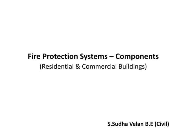 Fire Protection Systems – Components (Residential & Commercial ...