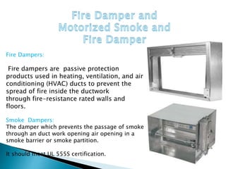 Concept of Fire damper by Md Yusuf | PPTX