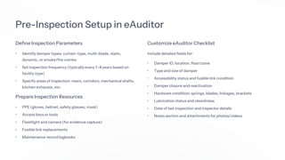 Fire Damper Inspection with eAuditor Audits & Inspections | PDF