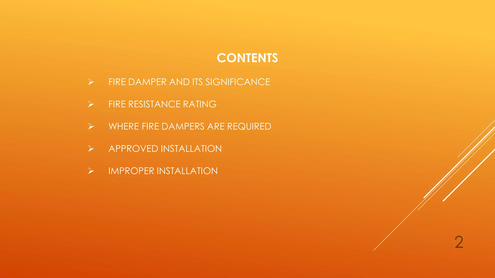 Fire dampers installation | PDF