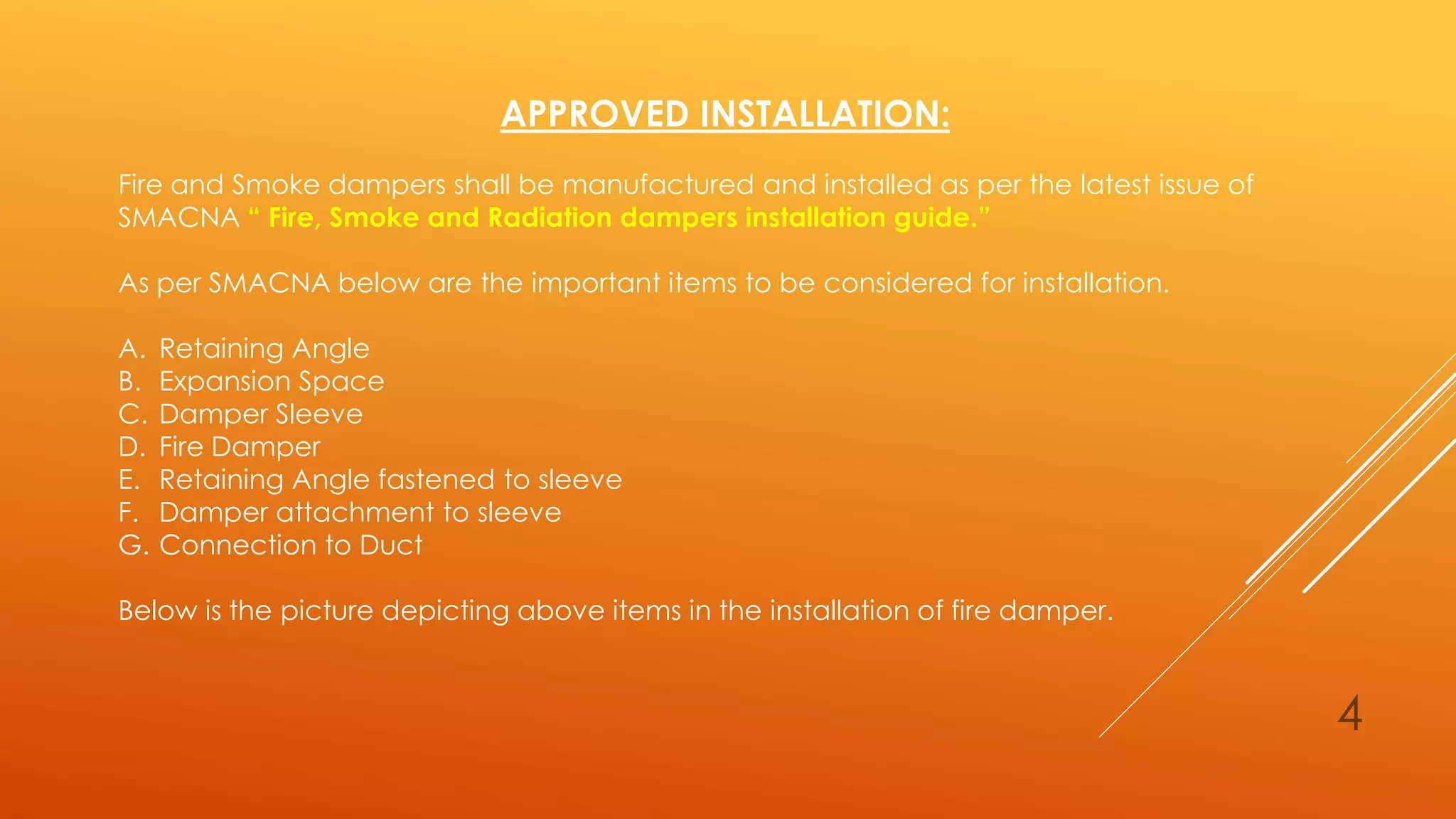 Fire dampers installation | PDF