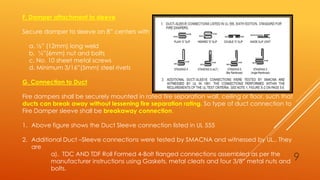 Fire dampers installation | PDF