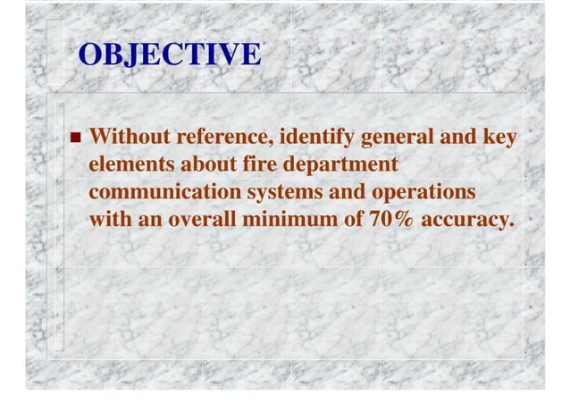 FIRE DEPARTMENT COMMUNICATIONS | PPT