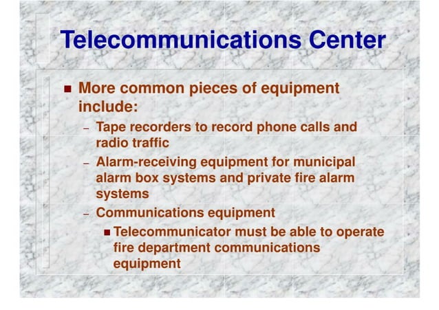 FIRE DEPARTMENT COMMUNICATIONS | PDF