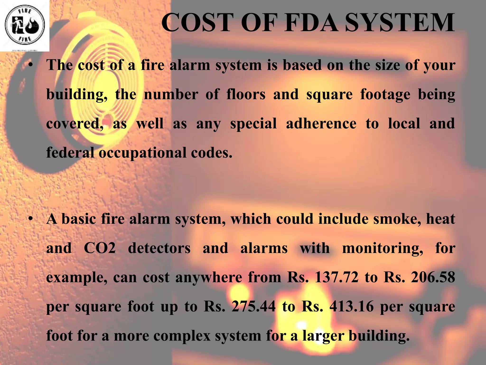 FDA-Fire detection and alarm system | PPTX