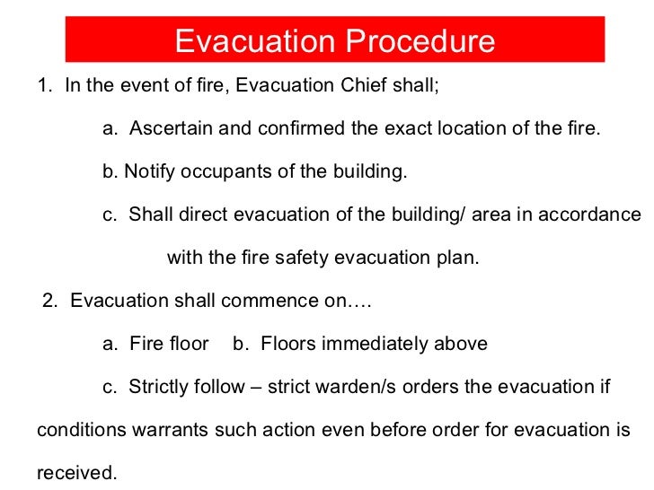 Fire dril li in hospital
