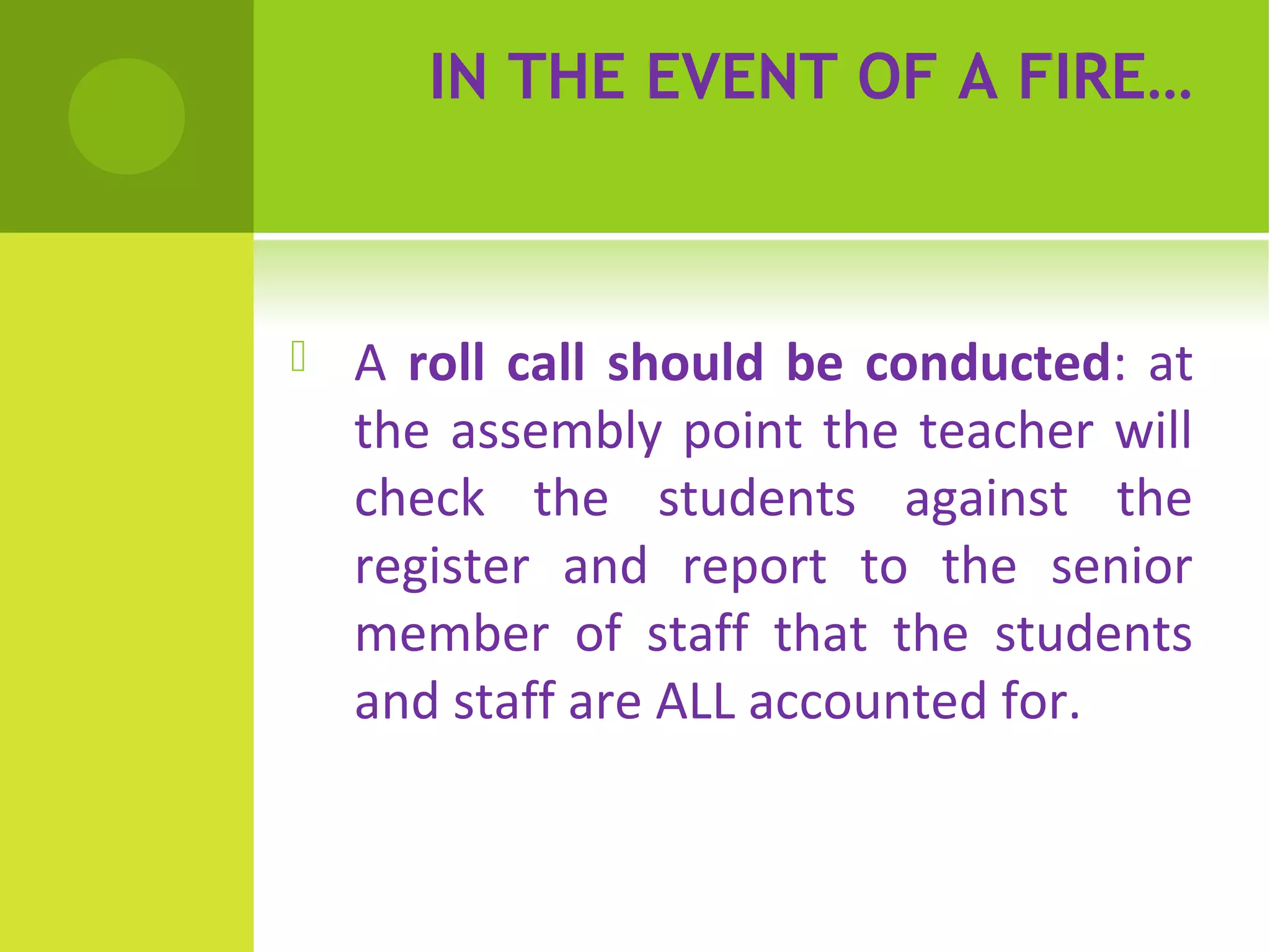 Fire drill procedure | PPT