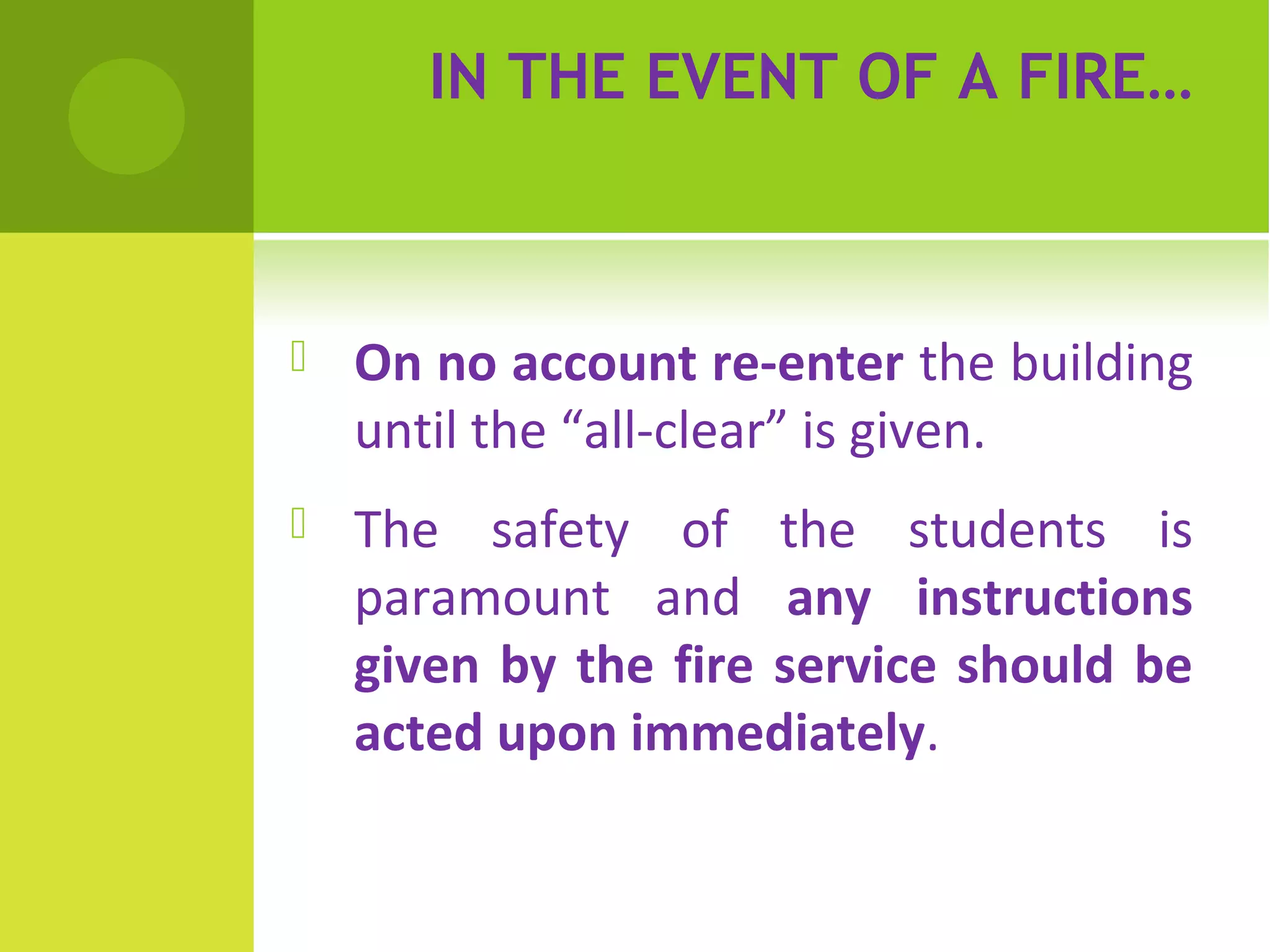 Fire drill procedure | PPT