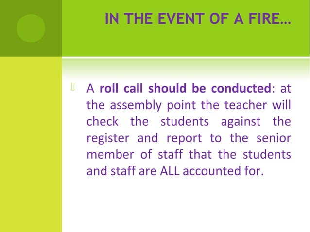 Fire drill procedure | PPT | Education