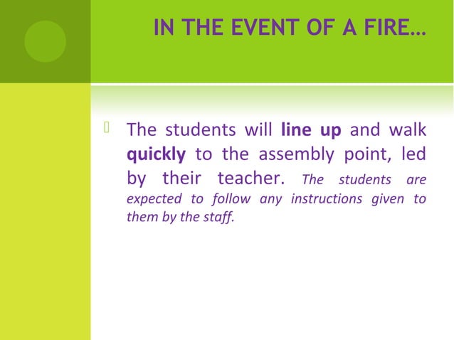 Fire drill procedure | PPT | Education