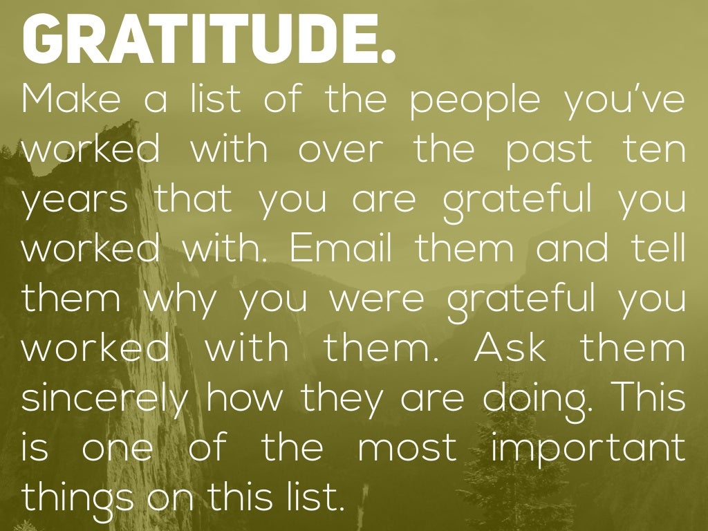 Gratitude Make A List Of