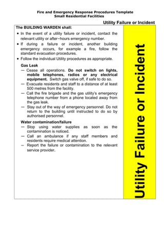 Utility Failure Procedures
