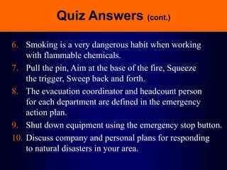 Emergency Action & Fire Prevention Training | PPT | First Aid | Injuries