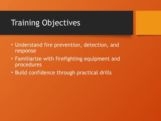 Fire Emergency training for safety training | PPT