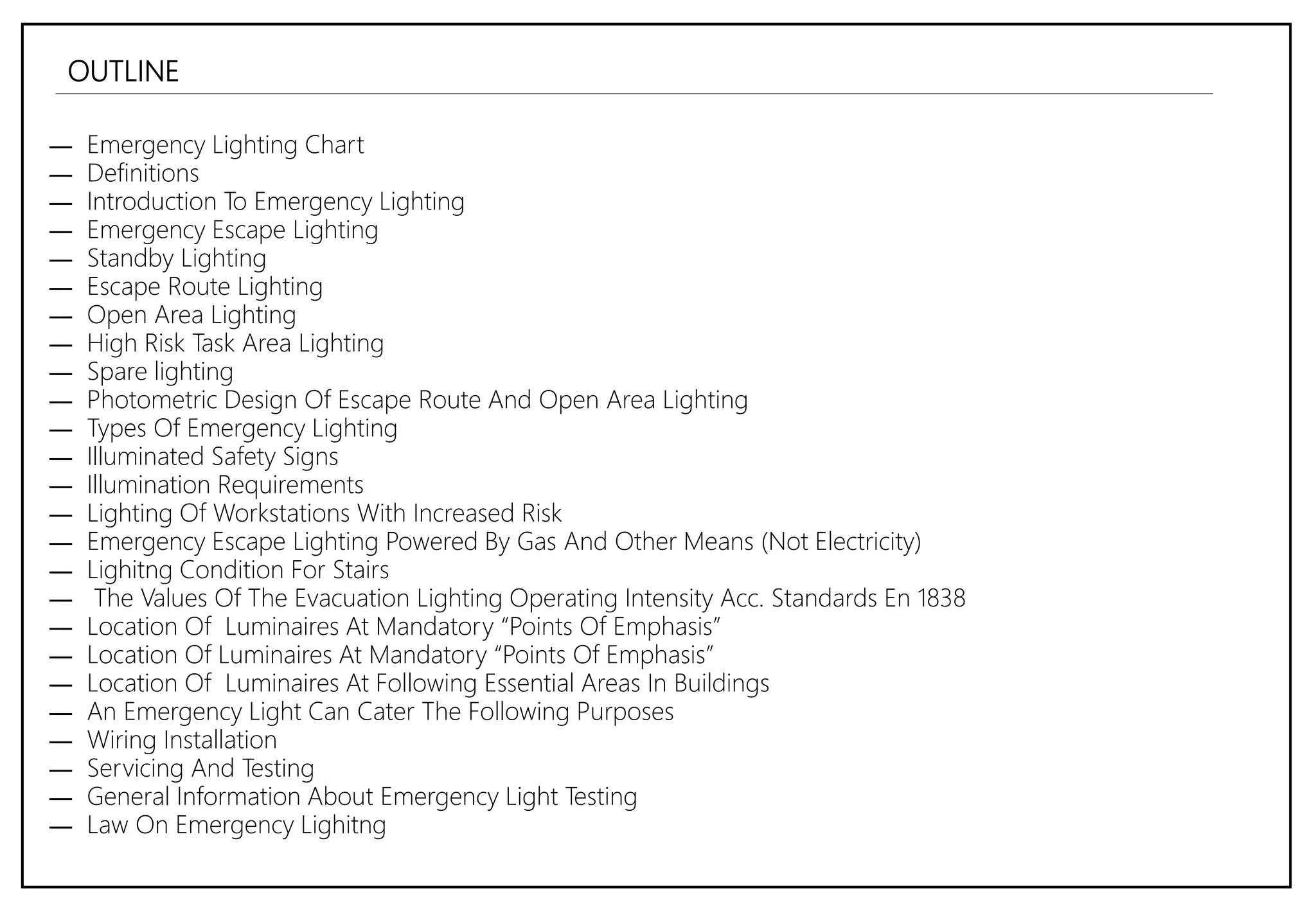 Fire escape lighting control | PPTX