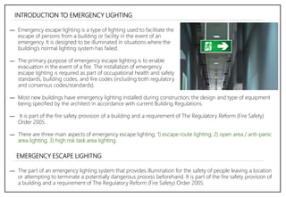 Fire escape lighting control | PPTX