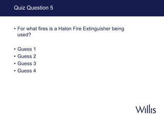 Usage of fire extinguishers and types of fires | PPT