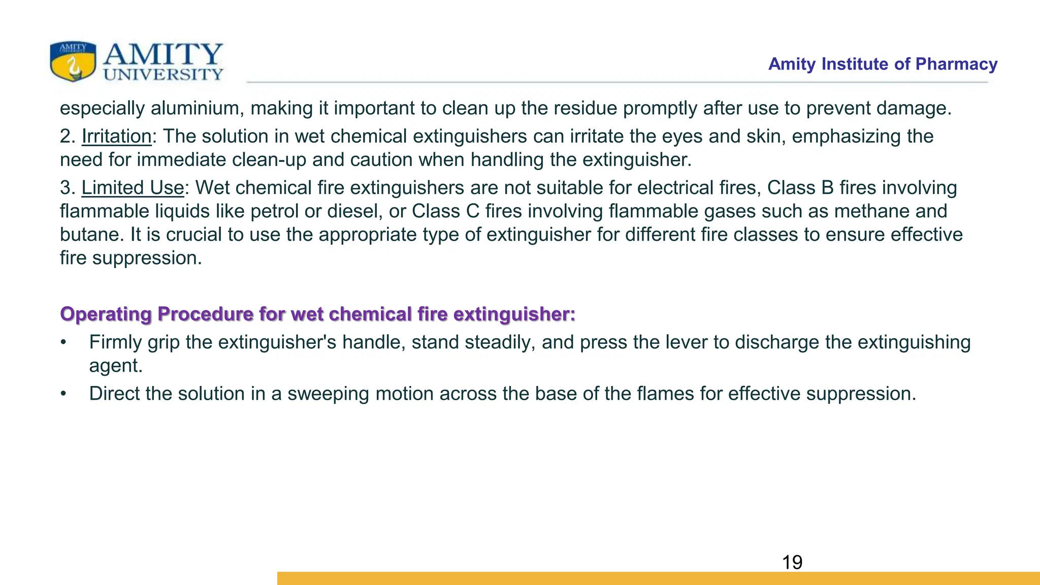 Fire Extinguishers, m pharma, process chemistry | PPTX