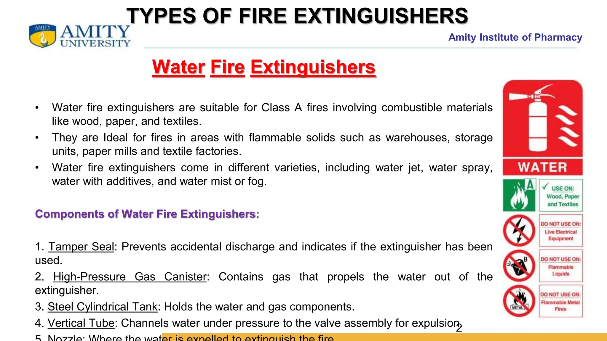 Fire Extinguishers, m pharma, process chemistry | PPTX