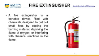 Fire Extinguishers, m pharma, process chemistry | PPTX