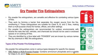 Fire Extinguishers, m pharma, process chemistry | PPTX