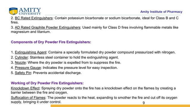 Fire Extinguishers, m pharma, process chemistry | PPTX | Indoor ...