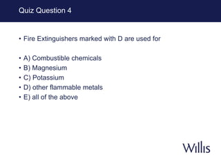 Fire Safety & Fire Extinguisher Use presentation | PPT