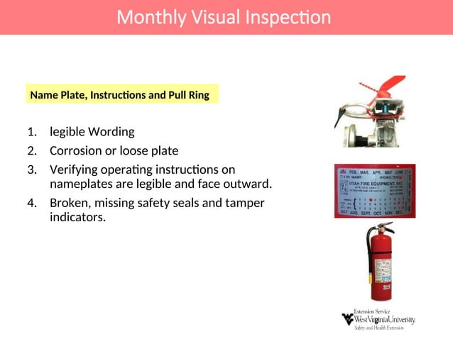 Fire Extinguisher use and Inspection.ppt | Chemistry | Science