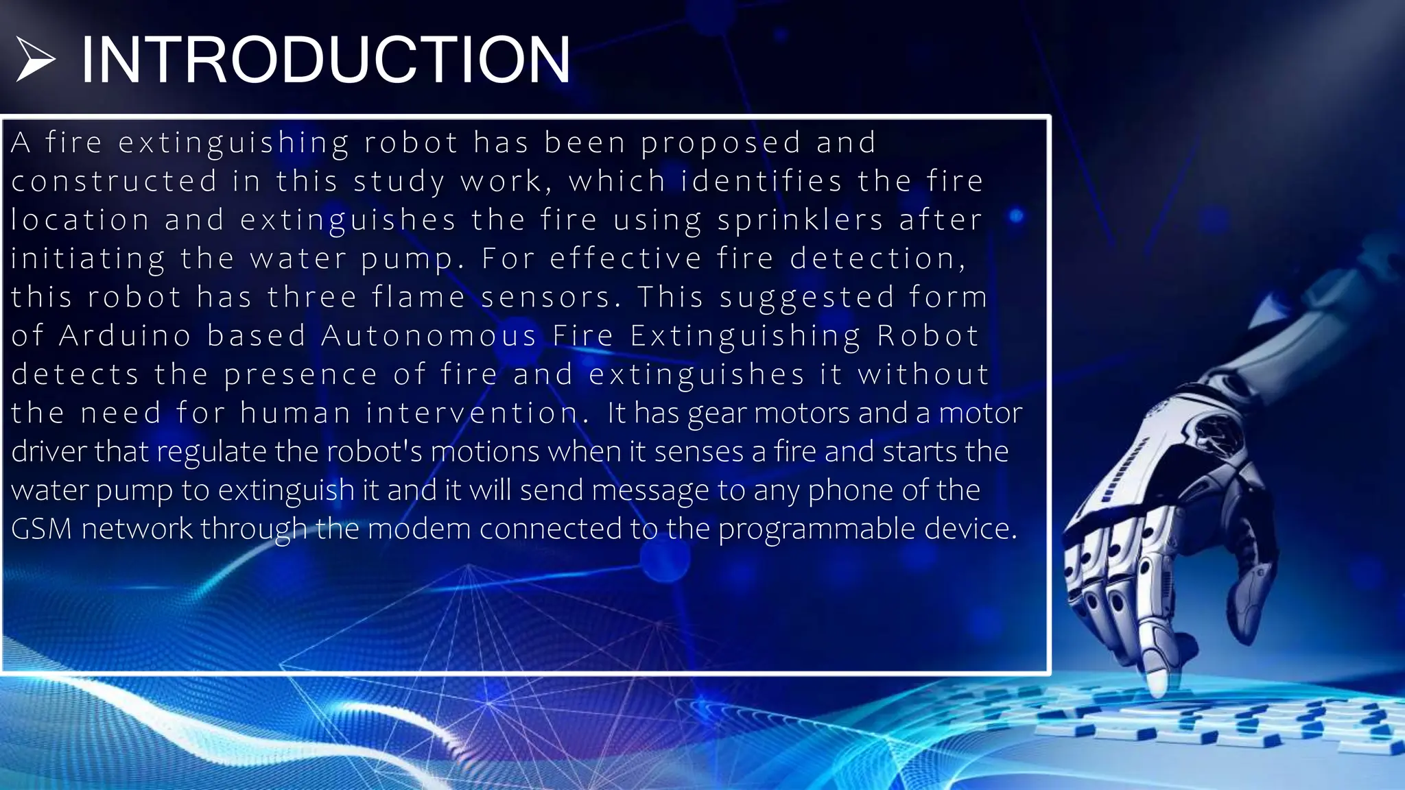 FIRE EXTINGUISHER CAR WITH SMS AND CALL ALERTS.pptx