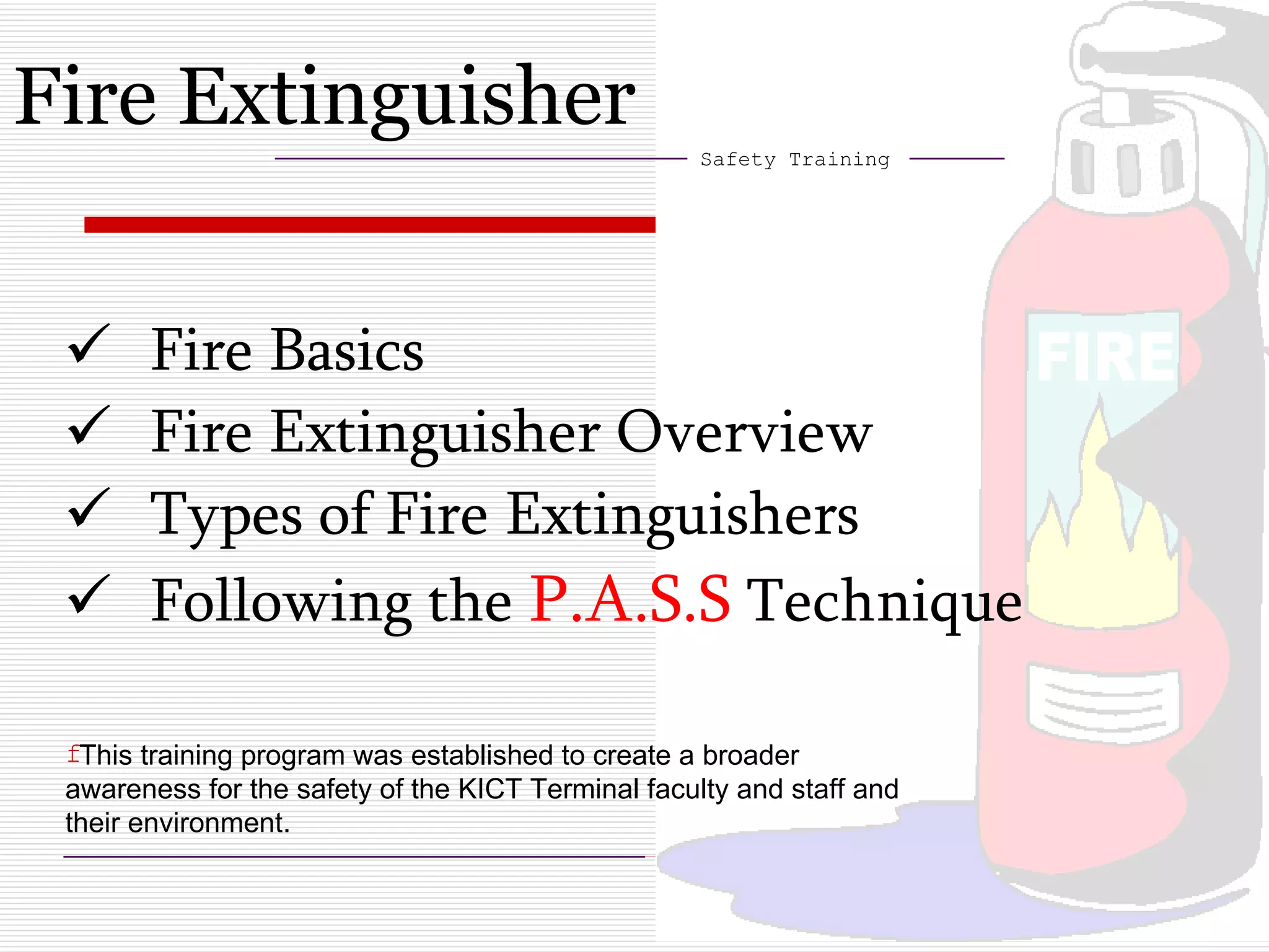 Fire Extinguisher Safety Training | PPT