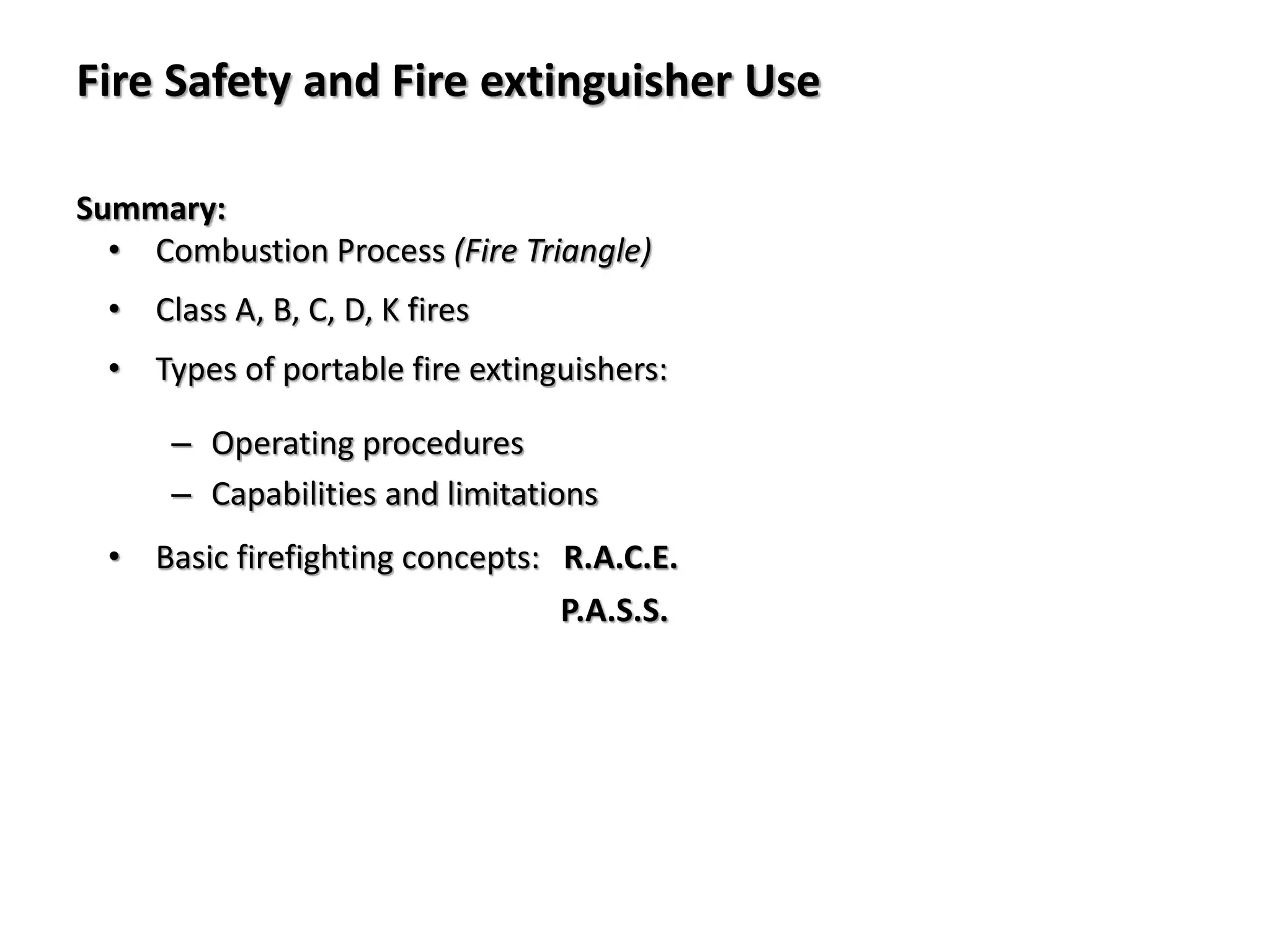 Fire extinguishers awareness | PPTX