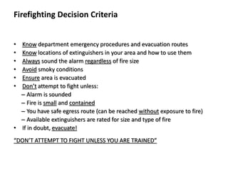 Fire extinguishers awareness | PPTX