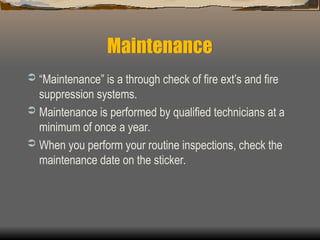 05. Fire Suppression Systems and how to control | PPT