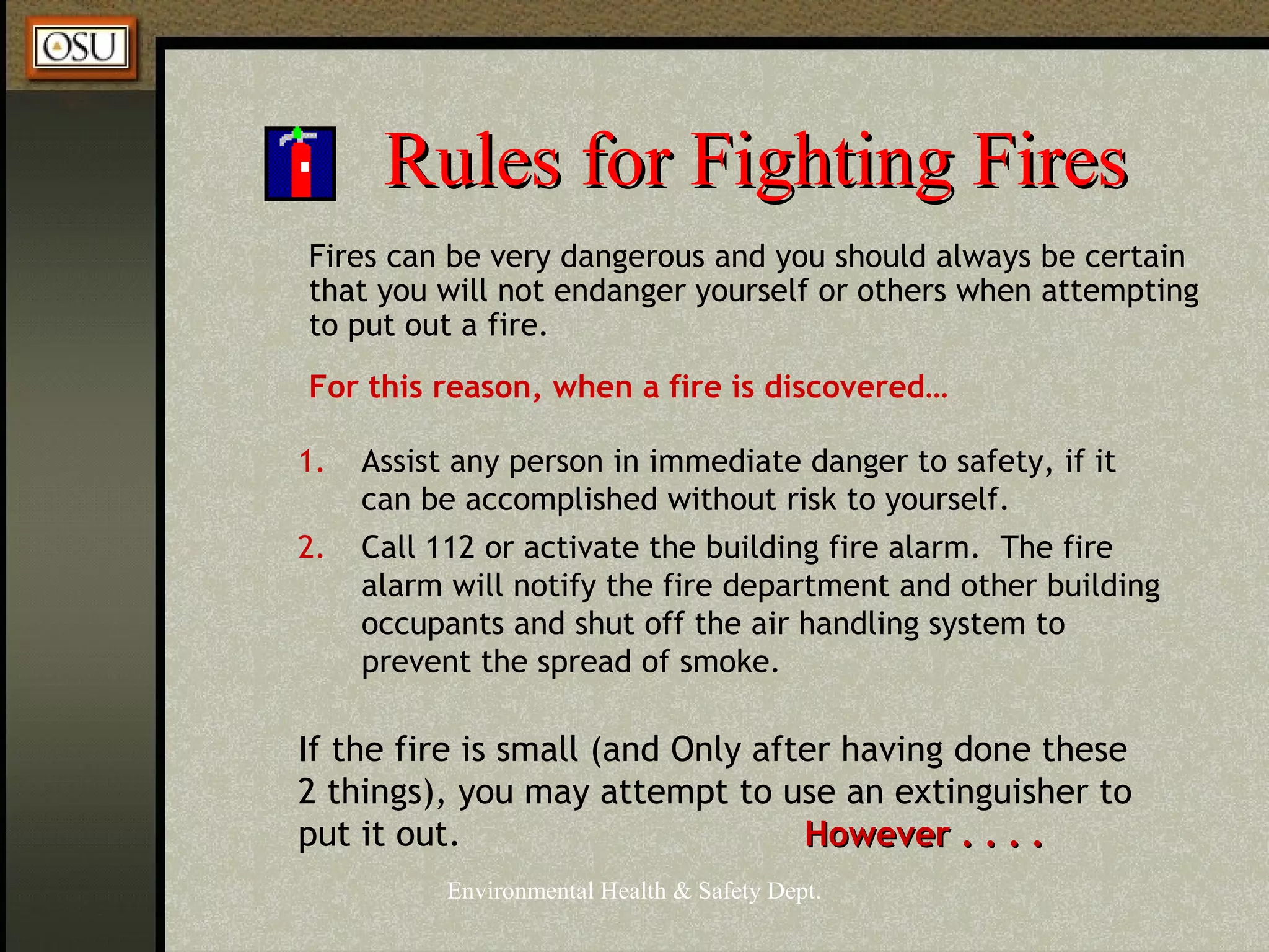 Fire extinguisher training | PPT
