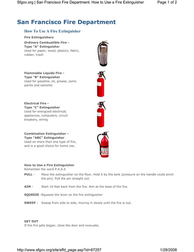 Fire Extinguisher Types | PDF