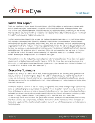 FireEye Advanced Threat Report | PDF | Antivirus Software | Computer ...