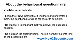 Firefighter Behavioural Questionnaire Questions and Answers | PPTX