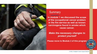 Firefighter Cancer module 1. Cancer Prevention | PPTX