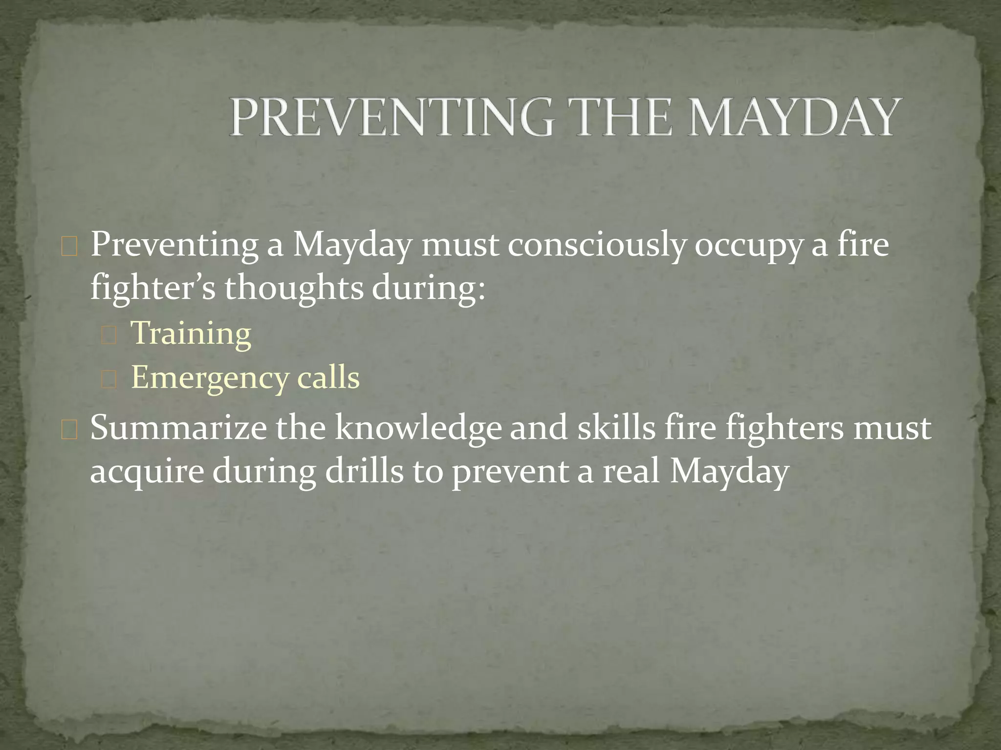 Firefighter survival awareness | PPTX